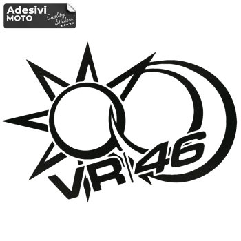 VR46 Sun and Moon Sticker Fuel Tank-Helmet-Fender-Sides - Adesivi Moto