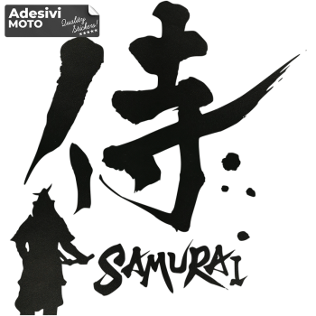 Samurai + Japanese Logo Sticker Bonnet-Doors-Sides - Adesivi Moto